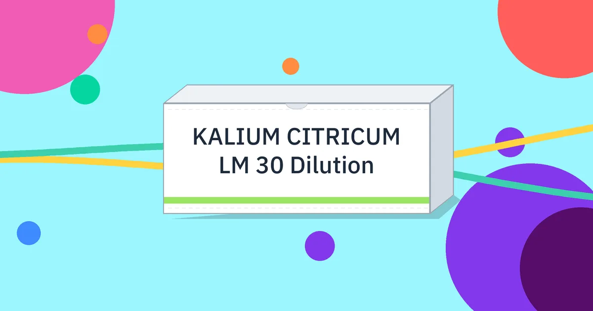 Symbolbild: Packung mit der Aufschrift KALIUM CITRICUM LM 30 Dilution (PZN 12920361) – Verfügbarkeit und Bezug in Apotheken in Frankfurt am Main