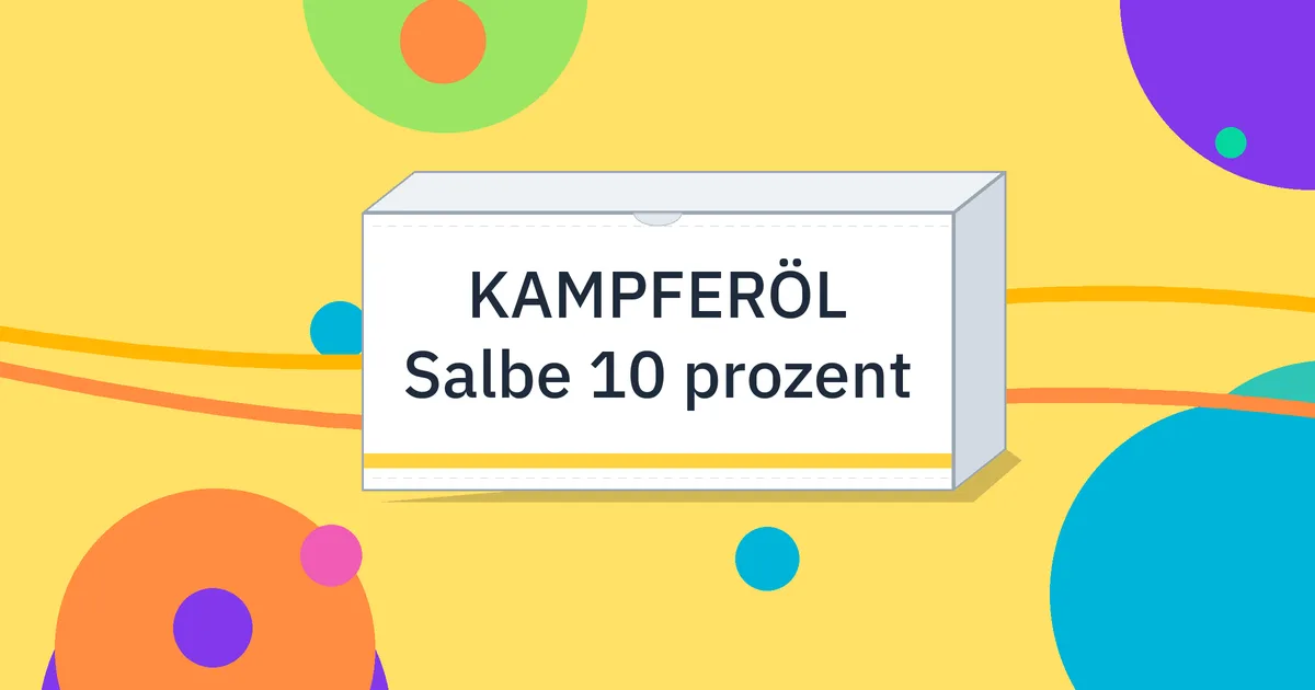 Symbolbild: Packung mit der Aufschrift KAMPFERÖL Salbe 10 prozent (PZN 16673698) – Verfügbarkeit und Bezug in Apotheken in Frankfurt am Main