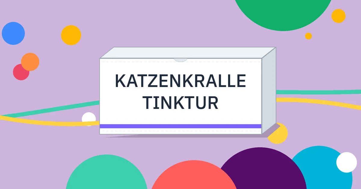 Symbolbild: Packung mit der Aufschrift KATZENKRALLE TINKTUR (PZN 17186977) – Verfügbarkeit und Bezug in Apotheken in Frankfurt am Main