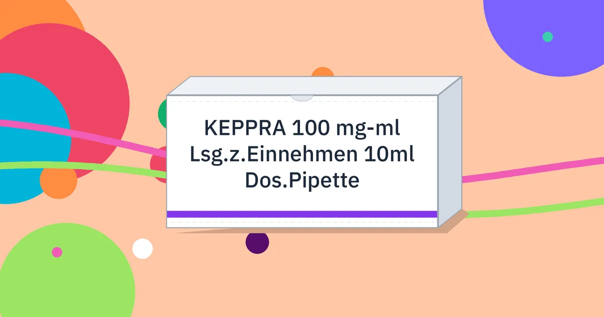 Symbolbild: Packung mit der Aufschrift KEPPRA 100 mg-ml Lsg.z.Einnehmen 10ml Dos.Pipette (PZN 02478881) – Verfügbarkeit und Bezug in Apotheken in Frankfurt am Main