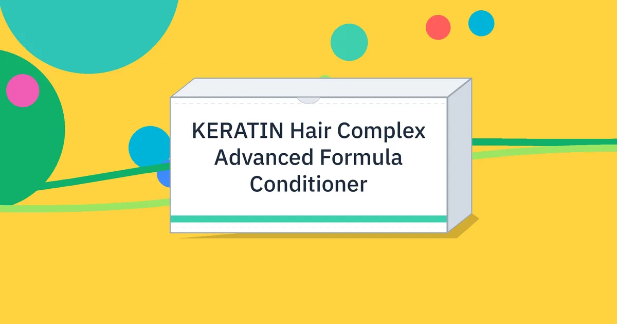Symbolbild: Packung mit der Aufschrift KERATIN Hair Complex Advanced Formula Conditioner (PZN 16683573) – Verfügbarkeit und Bezug in Apotheken in Frankfurt am Main