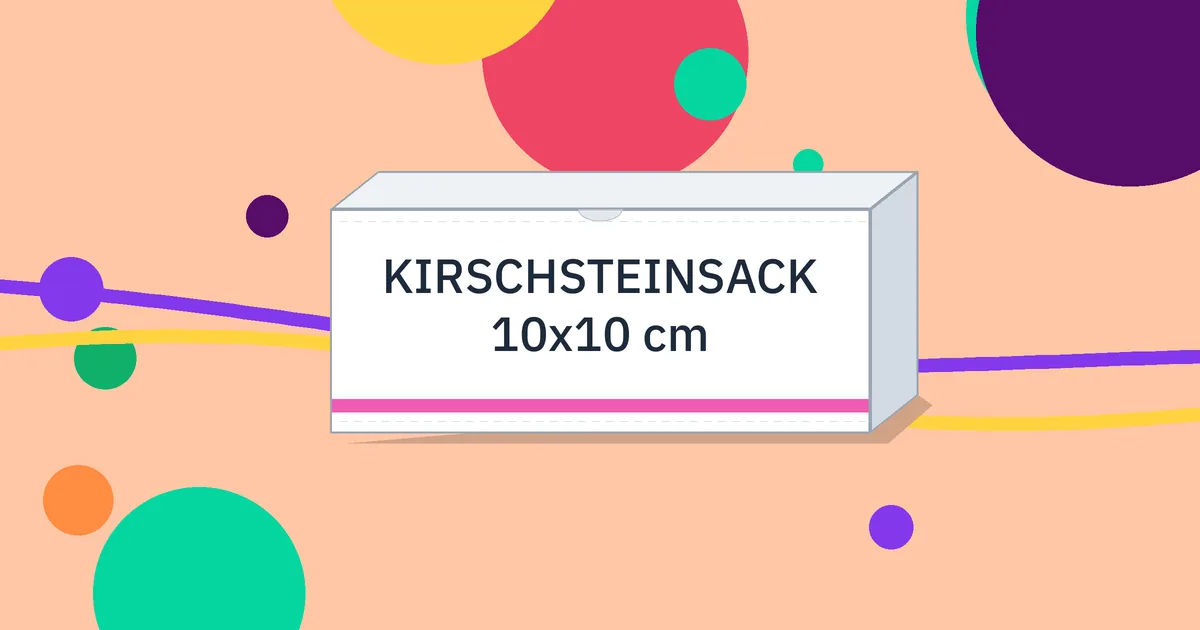 Symbolbild: Packung mit der Aufschrift KIRSCHSTEINSACK 10x10 cm (PZN 00125730) – Verfügbarkeit und Bezug in Apotheken in Frankfurt am Main