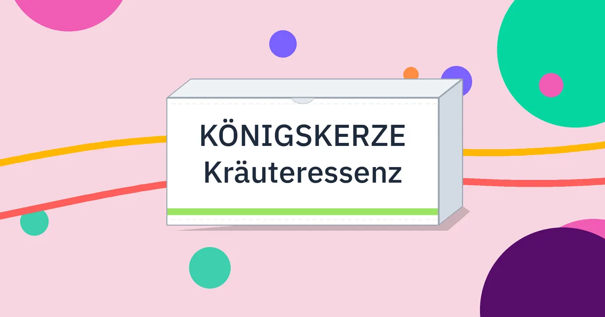Symbolbild: Packung mit der Aufschrift KÖNIGSKERZE Kräuteressenz (PZN 16360947) – Verfügbarkeit und Bezug in Apotheken in Frankfurt am Main