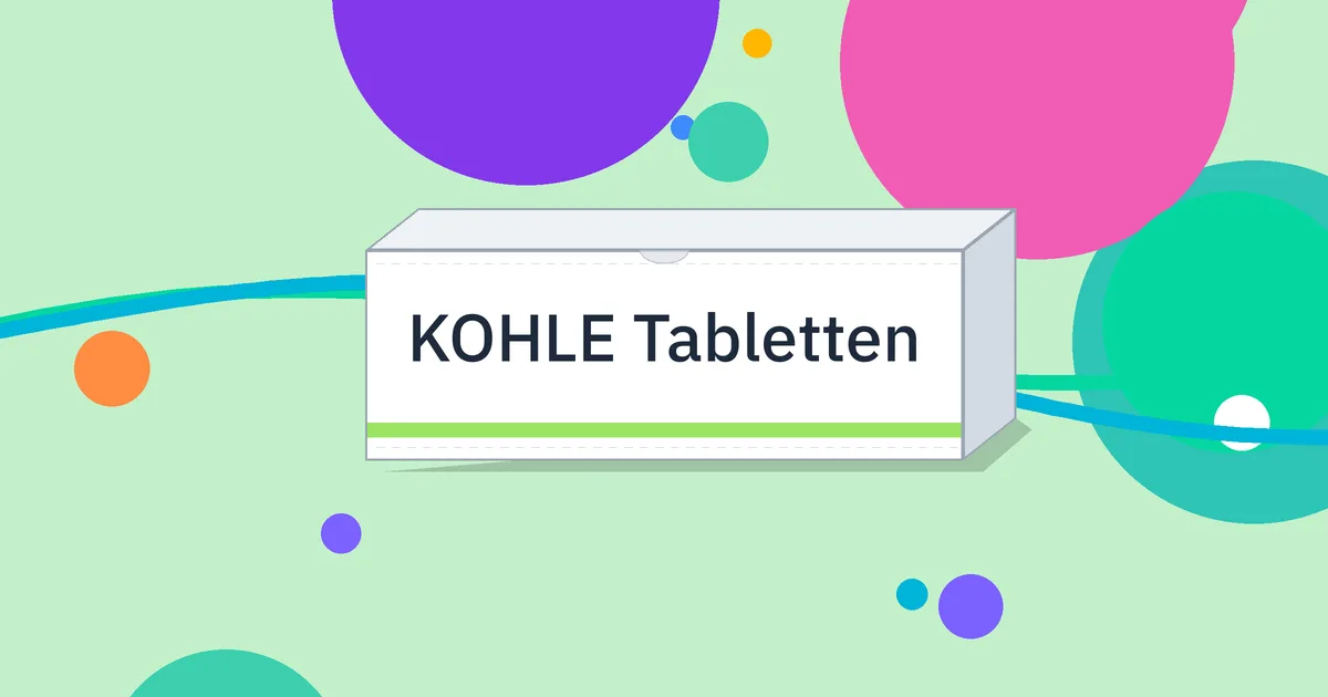Symbolbild: Packung mit der Aufschrift KOHLE Tabletten (PZN 04257397) – Verfügbarkeit und Bezug in Apotheken in Frankfurt am Main