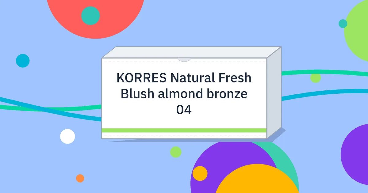 Symbolbild: Packung mit der Aufschrift KORRES Natural Fresh Blush almond bronze 04 (PZN 19900290) – Verfügbarkeit und Bezug in Apotheken in Frankfurt am Main