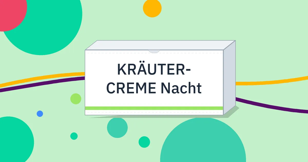 Symbolbild: Packung mit der Aufschrift KRÄUTER-CREME Nacht (PZN 16334683) – Verfügbarkeit und Bezug in Apotheken in Frankfurt am Main