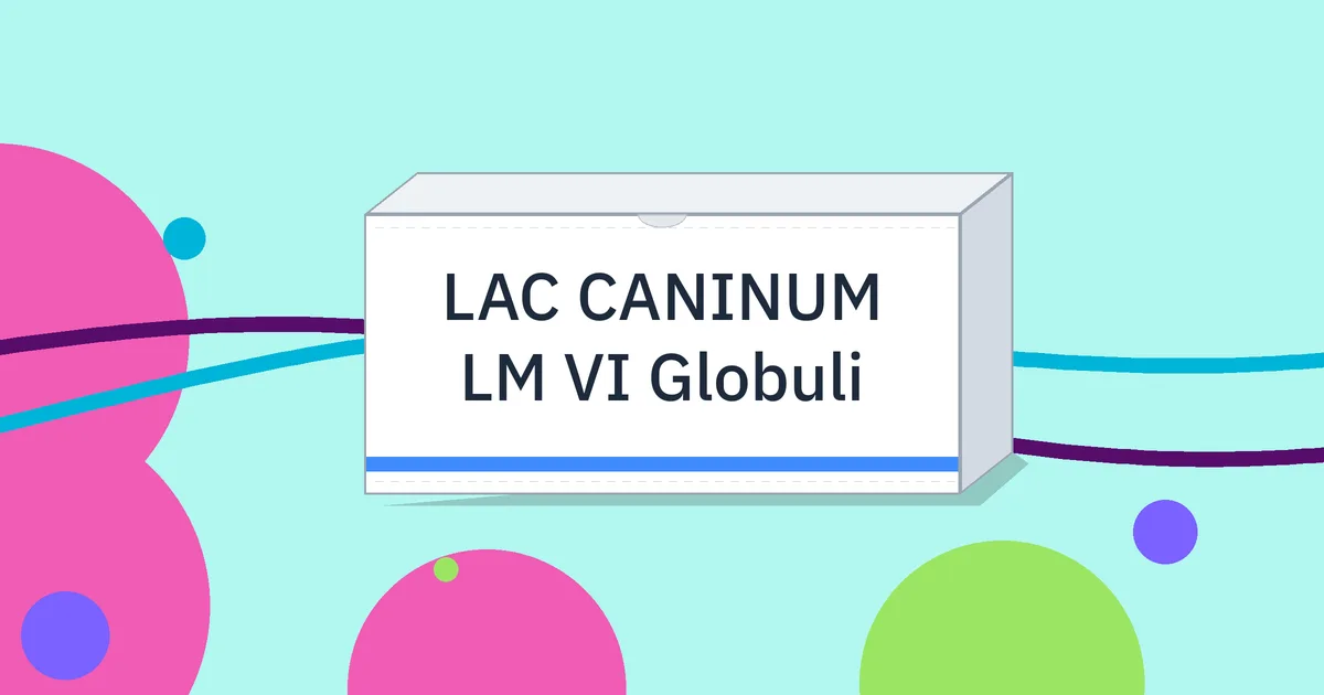 Symbolbild: Packung mit der Aufschrift LAC CANINUM LM VI Globuli (PZN 02659565) – Verfügbarkeit und Bezug in Apotheken in Frankfurt am Main