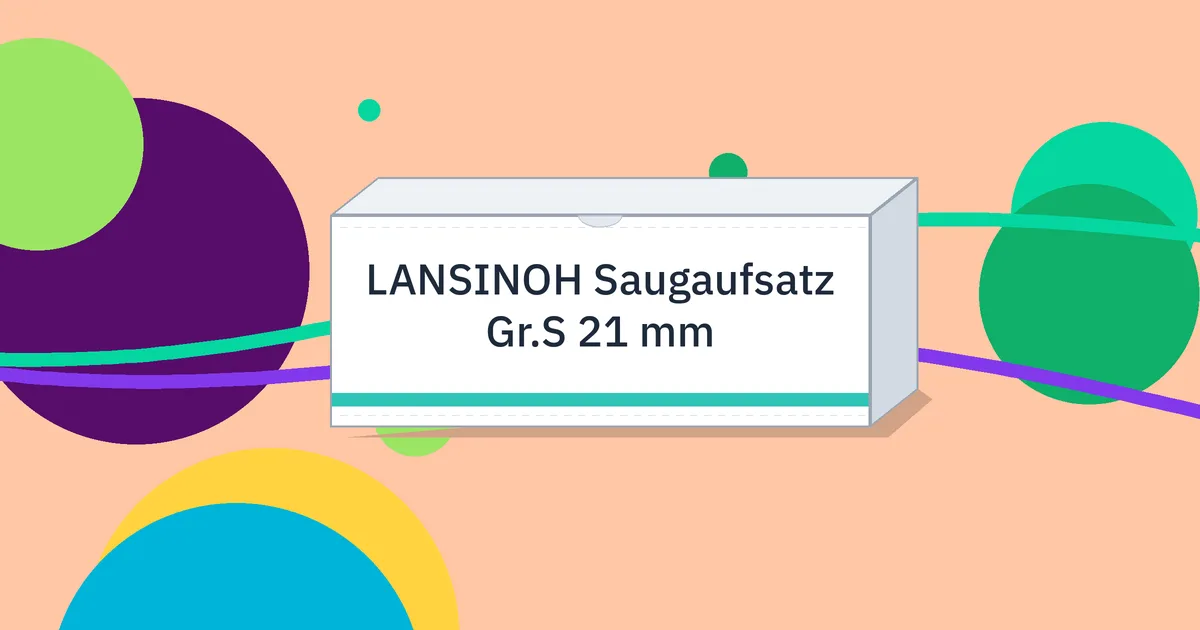 Symbolbild: Packung mit der Aufschrift LANSINOH Saugaufsatz Gr.S 21 mm (PZN 19441385) – Verfügbarkeit und Bezug in Apotheken in Frankfurt am Main