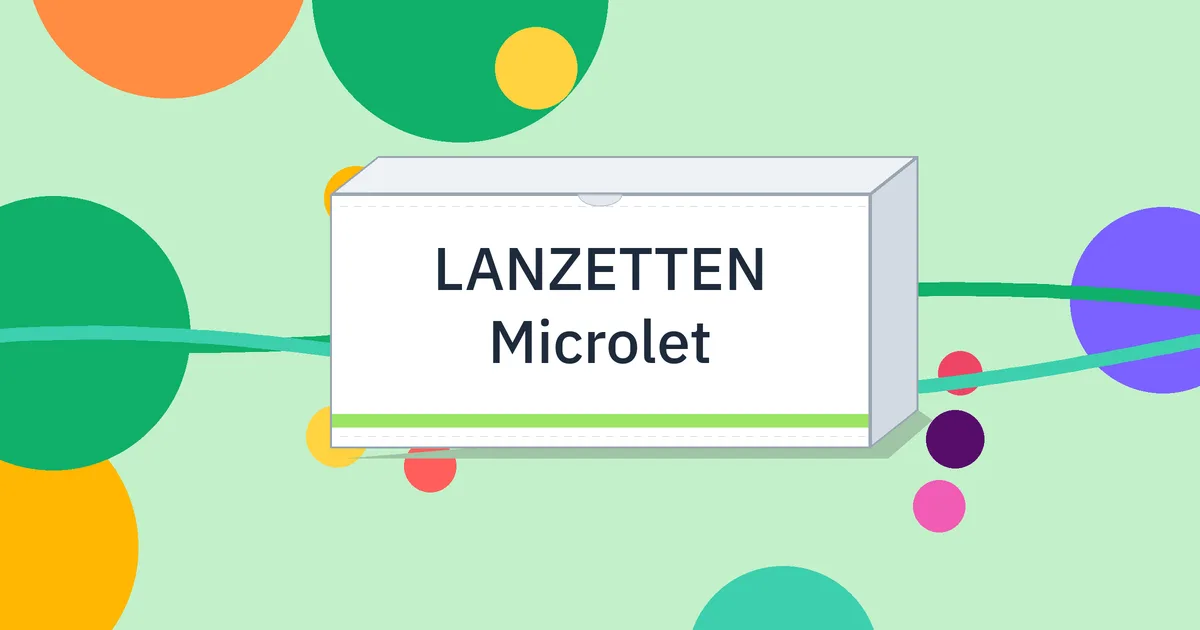 Symbolbild: Packung mit der Aufschrift LANZETTEN Microlet (PZN 16916379) – Verfügbarkeit und Bezug in Apotheken in Frankfurt am Main