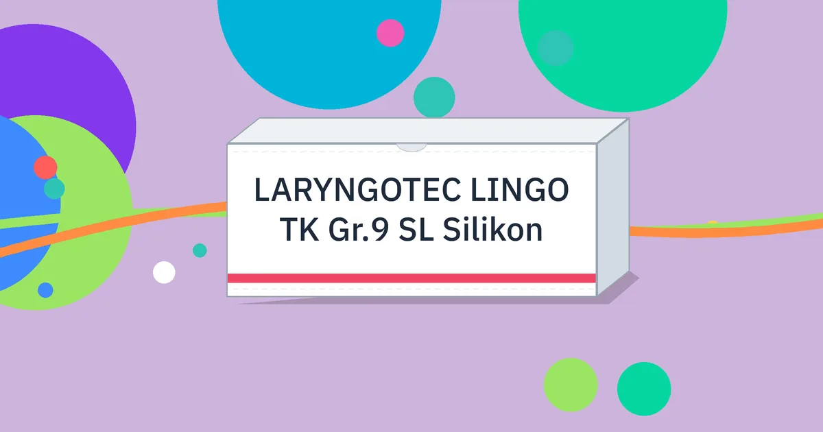 Symbolbild: Packung mit der Aufschrift LARYNGOTEC LINGO TK Gr.9 SL Silikon (PZN 03308997) – Verfügbarkeit und Bezug in Apotheken in Frankfurt am Main