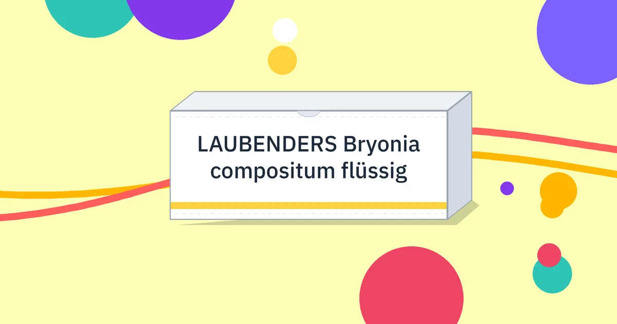 Symbolbild: Packung mit der Aufschrift LAUBENDERS Bryonia compositum flüssig (PZN 04426799) – Verfügbarkeit und Bezug in Apotheken in Frankfurt am Main