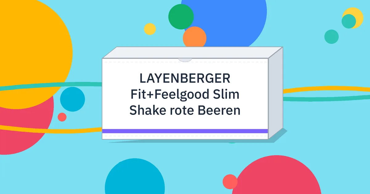 Symbolbild: Packung mit der Aufschrift LAYENBERGER Fit+Feelgood Slim Shake rote Beeren (PZN 18117777) – Verfügbarkeit und Bezug in Apotheken in Frankfurt am Main