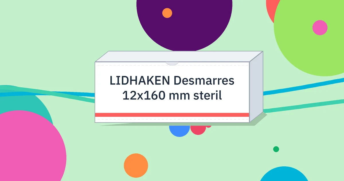 Symbolbild: Packung mit der Aufschrift LIDHAKEN Desmarres 12x160 mm steril (PZN 17248253) – Verfügbarkeit und Bezug in Apotheken in Frankfurt am Main