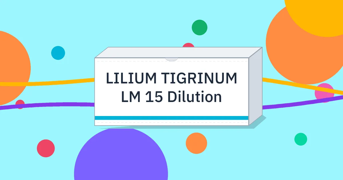Symbolbild: Packung mit der Aufschrift LILIUM TIGRINUM LM 15 Dilution (PZN 12931152) – Verfügbarkeit und Bezug in Apotheken in Frankfurt am Main