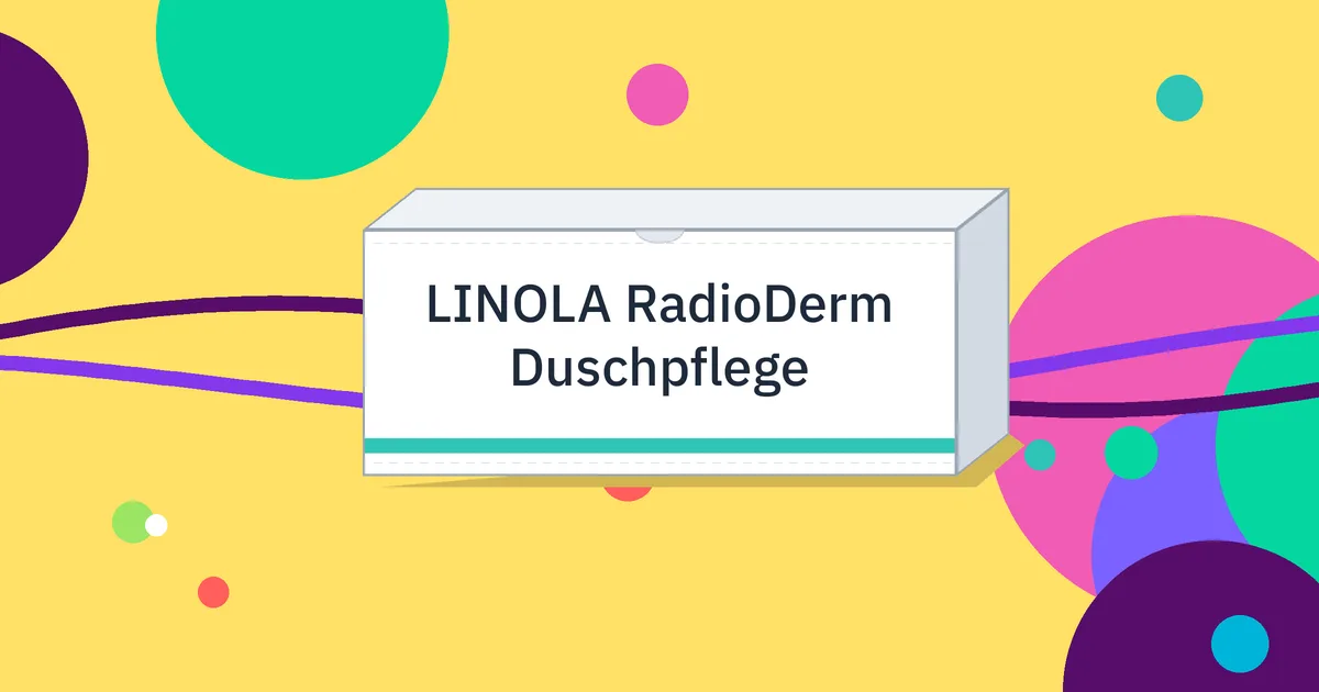 Symbolbild: Packung mit der Aufschrift LINOLA RadioDerm Duschpflege (PZN 19264954) – Verfügbarkeit und Bezug in Apotheken in Frankfurt am Main
