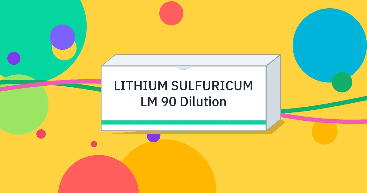 Symbolbild: Packung mit der Aufschrift LITHIUM SULFURICUM LM 90 Dilution (PZN 12933205) – Verfügbarkeit und Bezug in Apotheken in Frankfurt am Main