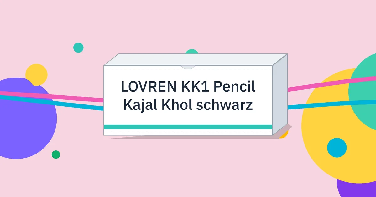 Symbolbild: Packung mit der Aufschrift LOVREN KK1 Pencil Kajal Khol schwarz (PZN 19819180) – Verfügbarkeit und Bezug in Apotheken in Frankfurt am Main
