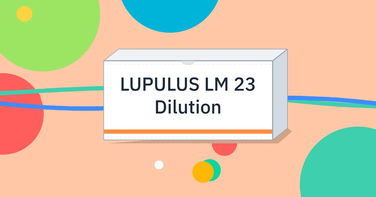 Symbolbild: Packung mit der Aufschrift LUPULUS LM 23 Dilution (PZN 12934498) – Verfügbarkeit und Bezug in Apotheken in Frankfurt am Main