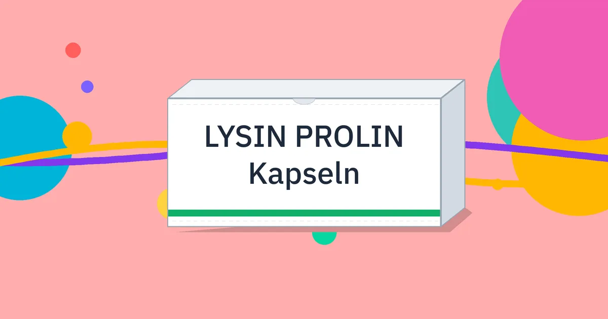 Symbolbild: Packung mit der Aufschrift LYSIN PROLIN Kapseln (PZN 08925134) – Verfügbarkeit und Bezug in Apotheken in Frankfurt am Main