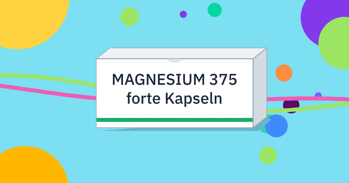 Symbolbild: Packung mit der Aufschrift MAGNESIUM 375 forte Kapseln (PZN 10057840) – Verfügbarkeit und Bezug in Apotheken in Frankfurt am Main