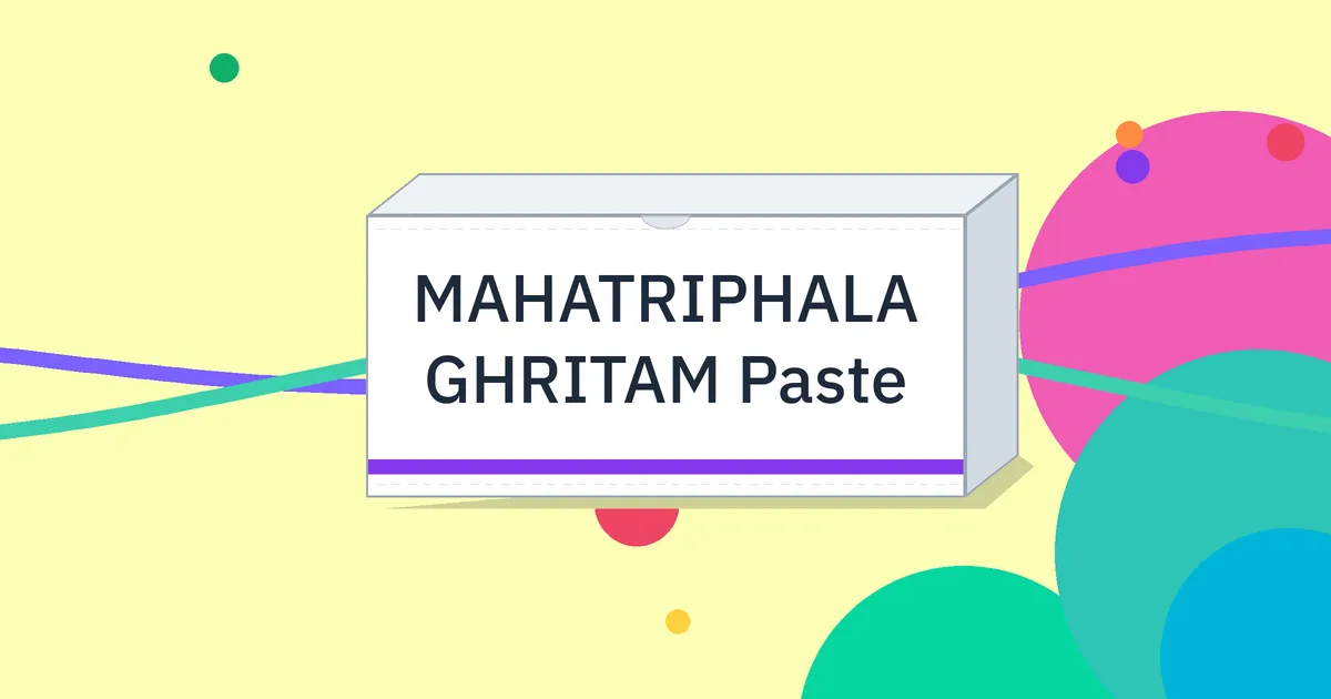 Symbolbild: Packung mit der Aufschrift MAHATRIPHALA GHRITAM Paste (PZN 01024095) – Verfügbarkeit und Bezug in Apotheken in Frankfurt am Main