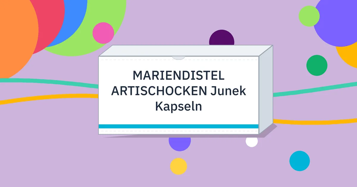 Symbolbild: Packung mit der Aufschrift MARIENDISTEL ARTISCHOCKEN Junek Kapseln (PZN 13894565) – Verfügbarkeit und Bezug in Apotheken in Frankfurt am Main