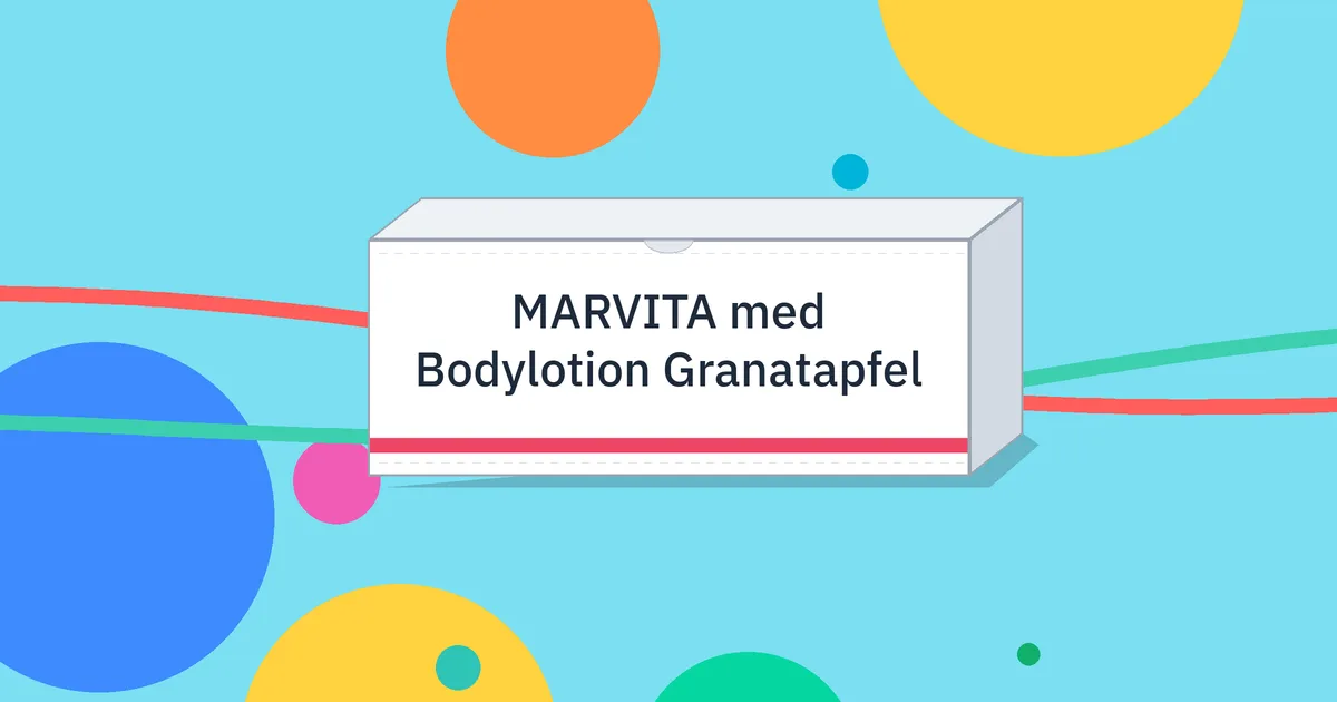 Symbolbild: Packung mit der Aufschrift MARVITA med Bodylotion Granatapfel (PZN 18889617) – Verfügbarkeit und Bezug in Apotheken in Frankfurt am Main