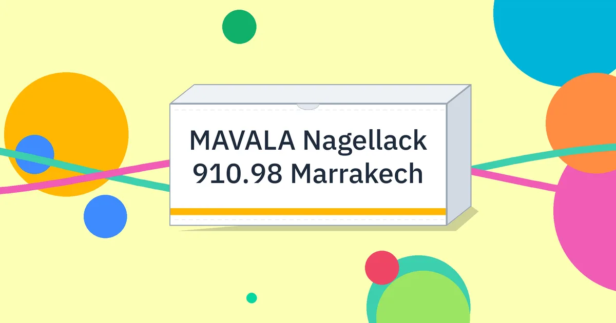 Symbolbild: Packung mit der Aufschrift MAVALA Nagellack 910.98 Marrakech (PZN 15560495) – Verfügbarkeit und Bezug in Apotheken in Frankfurt am Main
