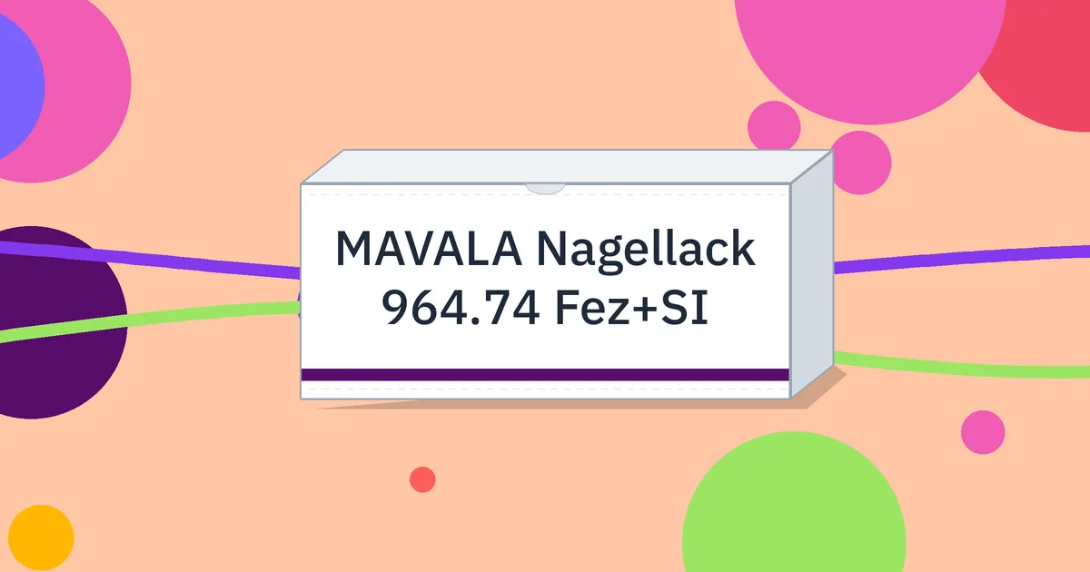 Symbolbild: Packung mit der Aufschrift MAVALA Nagellack 964.74 Fez+SI (PZN 19507724) – Verfügbarkeit und Bezug in Apotheken in Frankfurt am Main