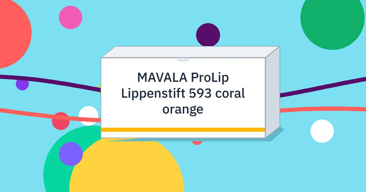 Symbolbild: Packung mit der Aufschrift MAVALA ProLip Lippenstift 593 coral orange (PZN 15417651) – Verfügbarkeit und Bezug in Apotheken in Frankfurt am Main