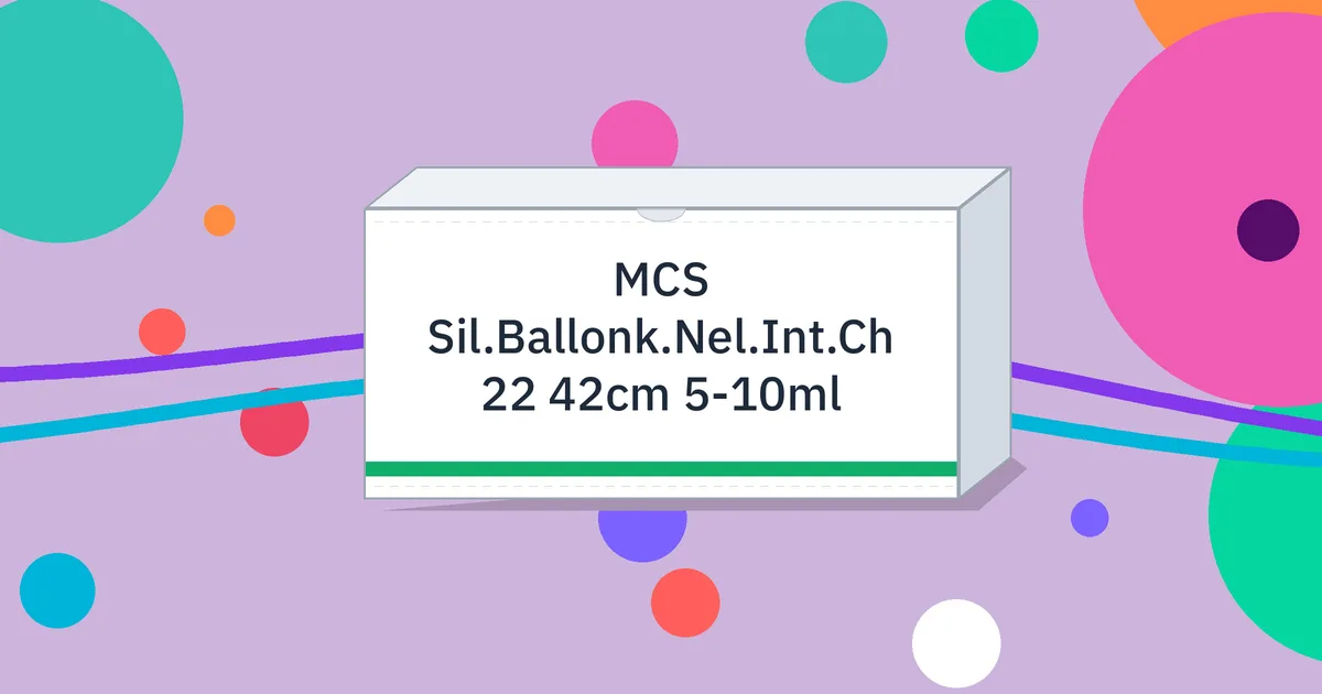 Symbolbild: Packung mit der Aufschrift MCS Sil.Ballonk.Nel.Int.Ch 22 42cm 5-10ml (PZN 04799595) – Verfügbarkeit und Bezug in Apotheken in Frankfurt am Main