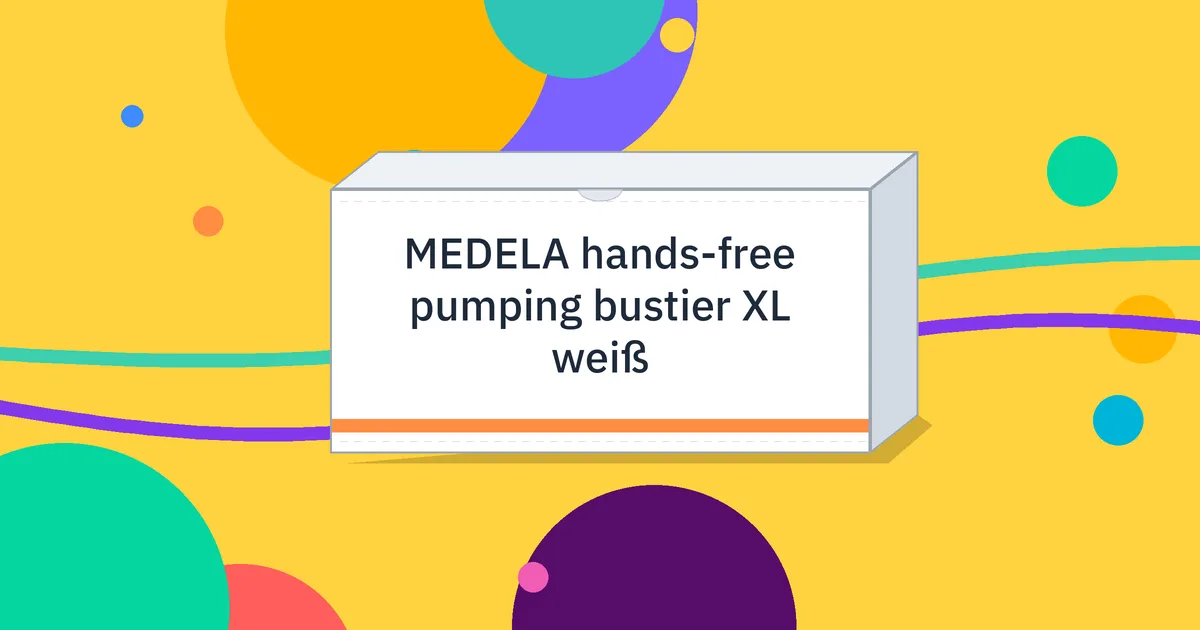 Symbolbild: Packung mit der Aufschrift MEDELA hands-free pumping bustier XL weiß (PZN 18269085) – Verfügbarkeit und Bezug in Apotheken in Frankfurt am Main