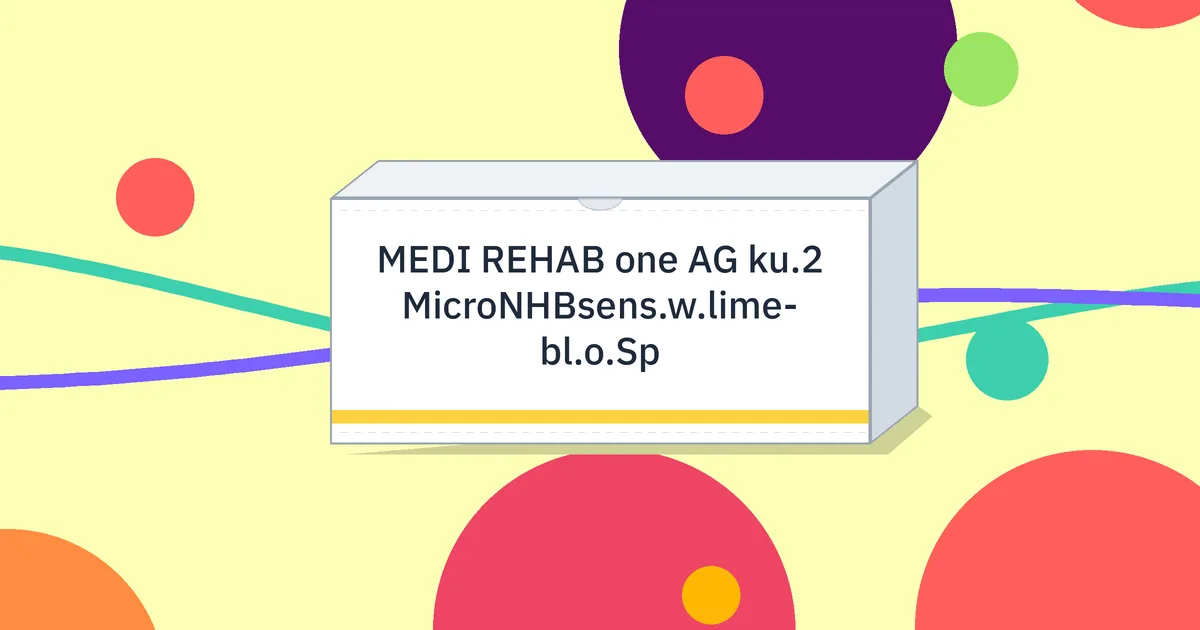 Symbolbild: Packung mit der Aufschrift MEDI REHAB one AG ku.2 MicroNHBsens.w.lime-bl.o.Sp (PZN 16753575) – Verfügbarkeit und Bezug in Apotheken in Frankfurt am Main