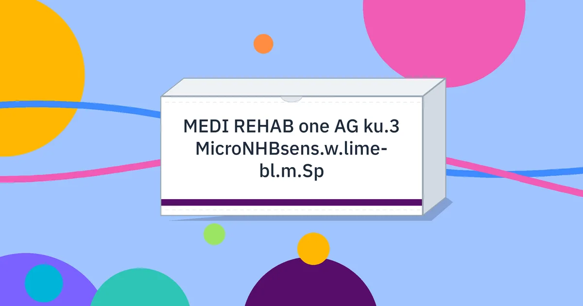 Symbolbild: Packung mit der Aufschrift MEDI REHAB one AG ku.3 MicroNHBsens.w.lime-bl.m.Sp (PZN 18898295) – Verfügbarkeit und Bezug in Apotheken in Frankfurt am Main