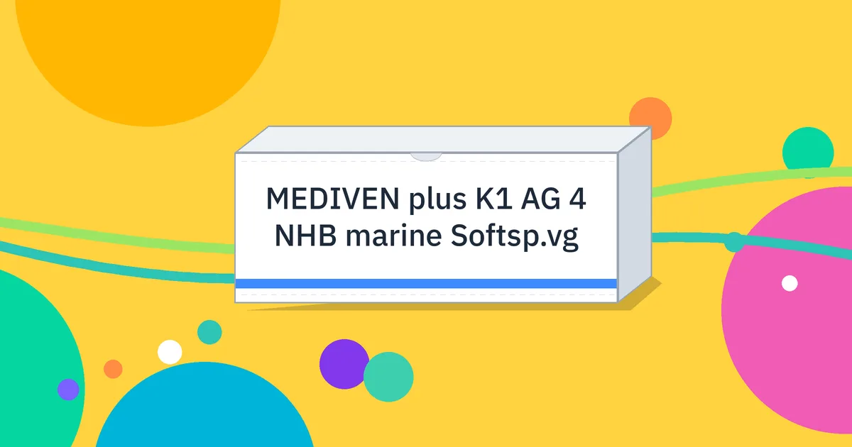 Symbolbild: Packung mit der Aufschrift MEDIVEN plus K1 AG 4 NHB marine Softsp.vg (PZN 15922691) – Verfügbarkeit und Bezug in Apotheken in Frankfurt am Main