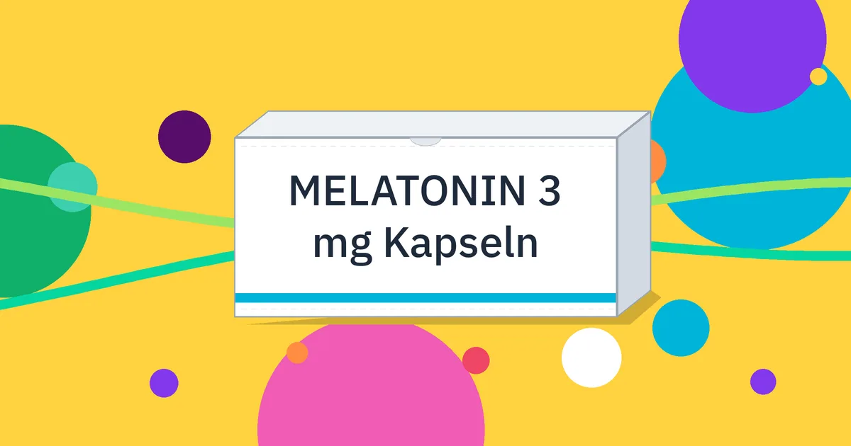 Symbolbild: Packung mit der Aufschrift MELATONIN 3 mg Kapseln (PZN 18002264) – Verfügbarkeit und Bezug in Apotheken in Frankfurt am Main