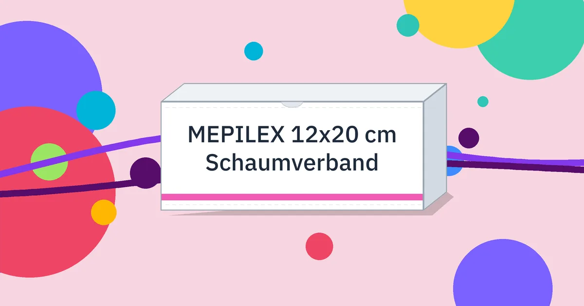 Symbolbild: Packung mit der Aufschrift MEPILEX 12x20 cm Schaumverband (PZN 16383279) – Verfügbarkeit und Bezug in Apotheken in Frankfurt am Main