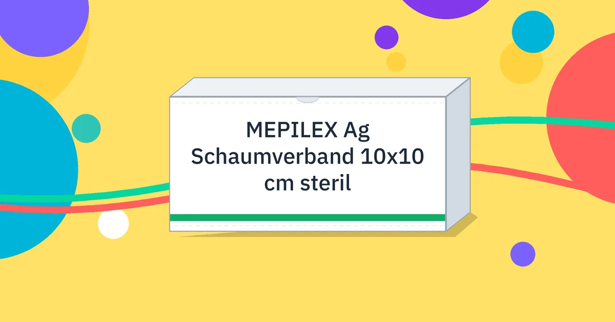 Symbolbild: Packung mit der Aufschrift MEPILEX Ag Schaumverband 10x10 cm steril (PZN 18052032) – Verfügbarkeit und Bezug in Apotheken in Frankfurt am Main