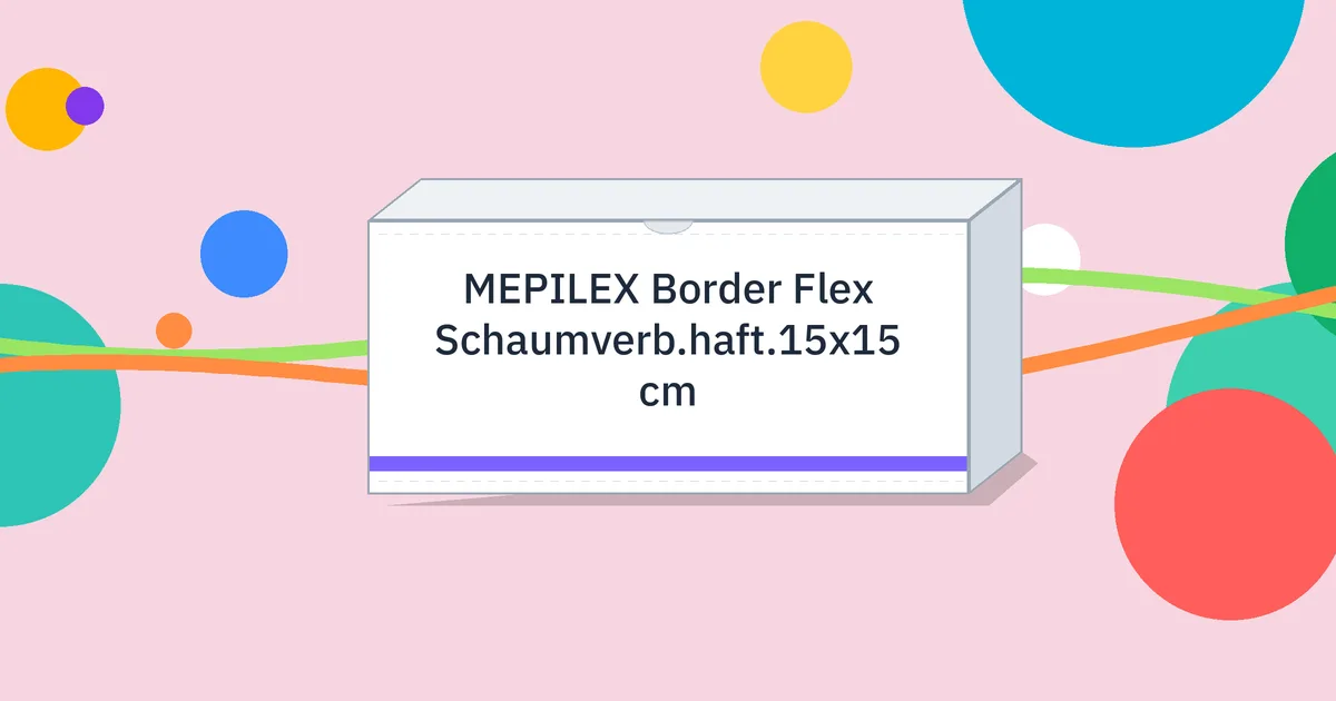Symbolbild: Packung mit der Aufschrift MEPILEX Border Flex Schaumverb.haft.15x15 cm (PZN 16329452) – Verfügbarkeit und Bezug in Apotheken in Frankfurt am Main