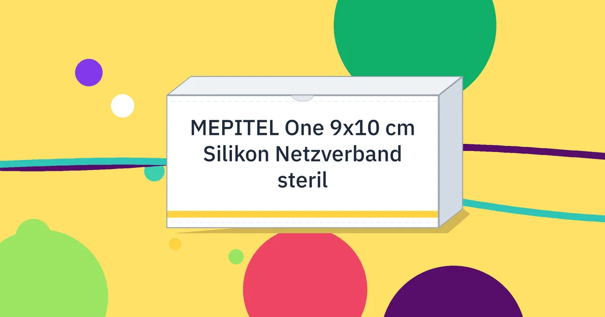 Symbolbild: Packung mit der Aufschrift MEPITEL One 9x10 cm Silikon Netzverband steril (PZN 19078370) – Verfügbarkeit und Bezug in Apotheken in Frankfurt am Main
