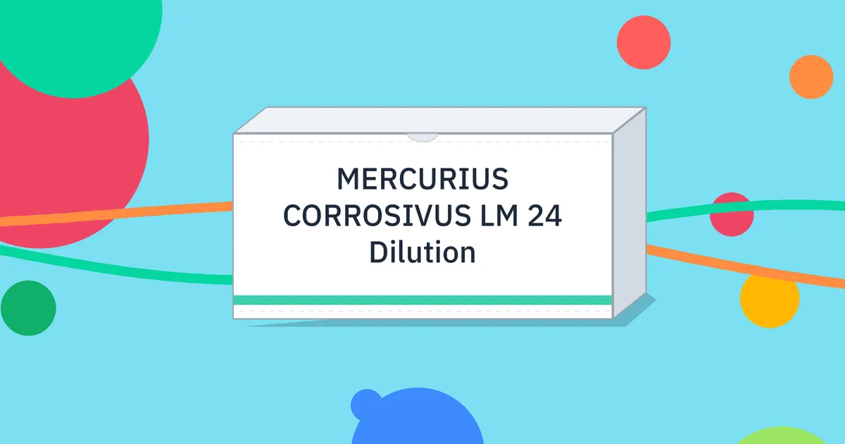 Symbolbild: Packung mit der Aufschrift MERCURIUS CORROSIVUS LM 24 Dilution (PZN 12950095) – Verfügbarkeit und Bezug in Apotheken in Frankfurt am Main