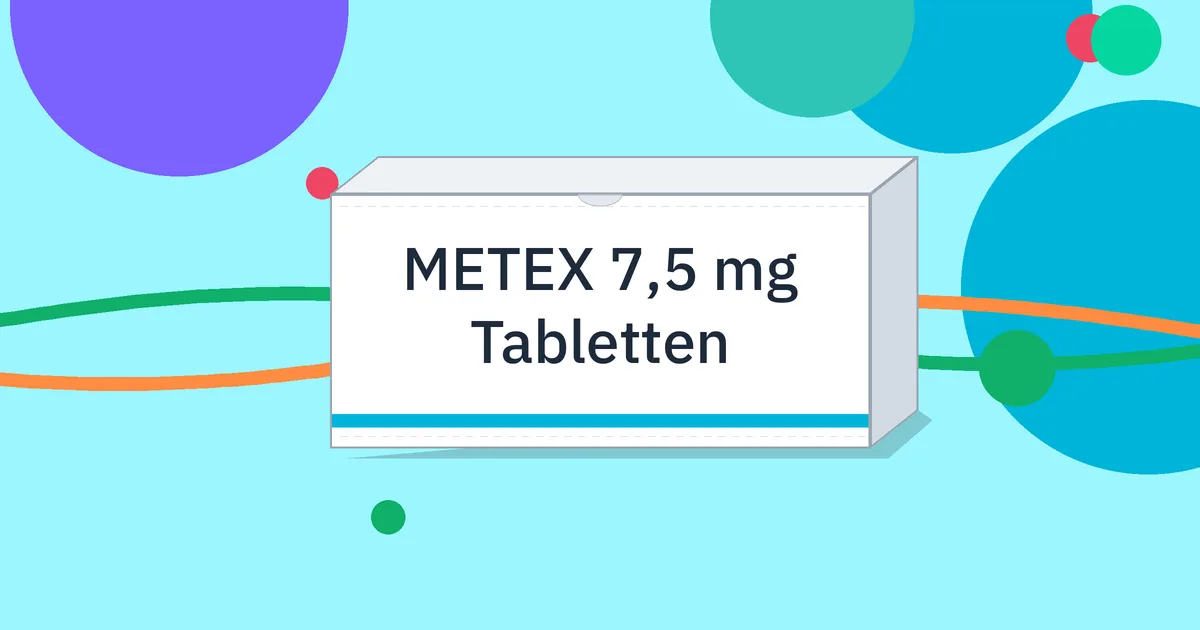 Symbolbild: Packung mit der Aufschrift METEX 7,5 mg Tabletten (PZN 07211094) – Verfügbarkeit und Bezug in Apotheken in Frankfurt am Main