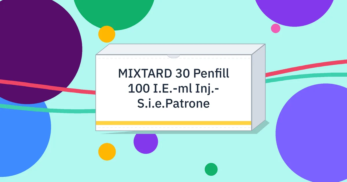 Symbolbild: Packung mit der Aufschrift MIXTARD 30 Penfill 100 I.E.-ml Inj.-S.i.e.Patrone (PZN 01309567) – Verfügbarkeit und Bezug in Apotheken in Frankfurt am Main