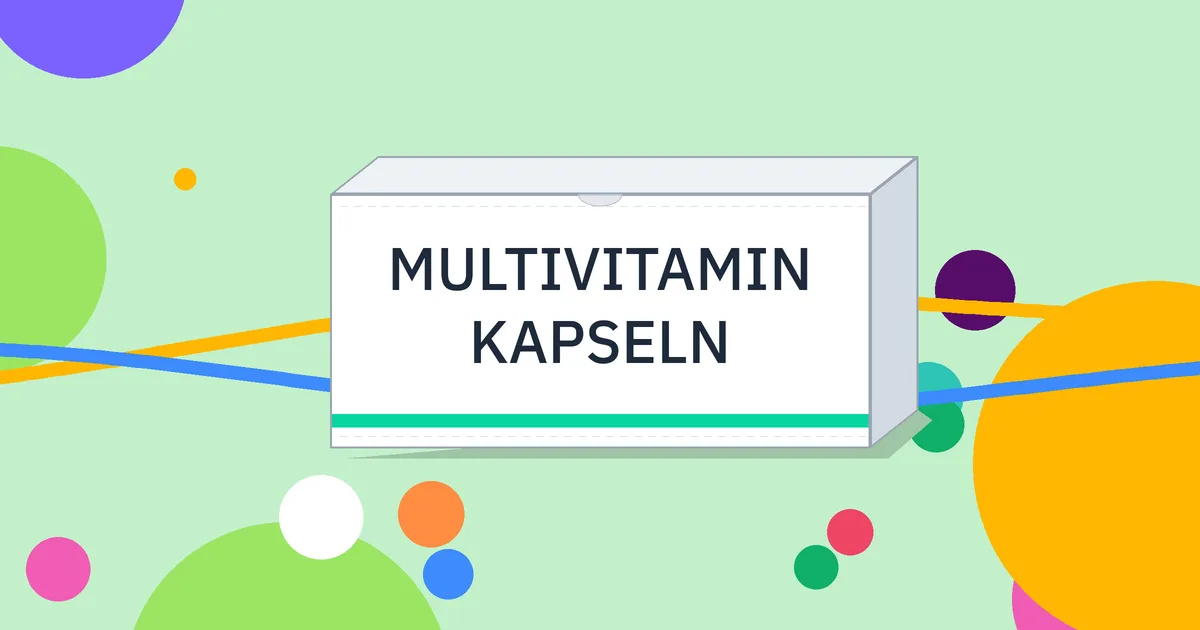 Symbolbild: Packung mit der Aufschrift MULTIVITAMIN KAPSELN (PZN 18270585) – Verfügbarkeit und Bezug in Apotheken in Frankfurt am Main