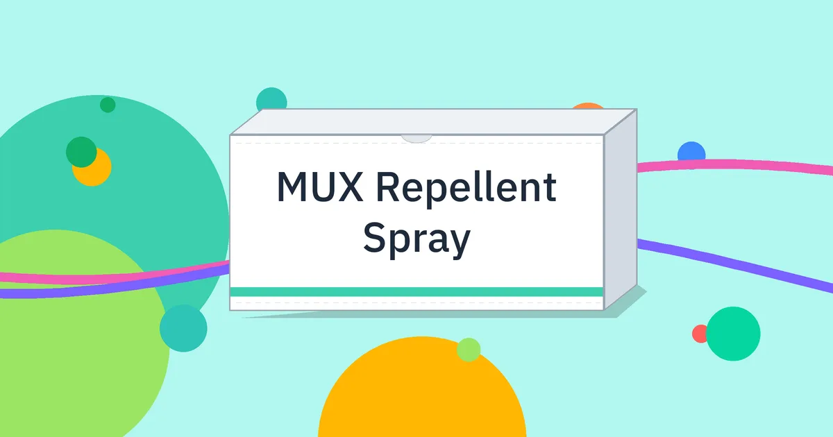 Symbolbild: Packung mit der Aufschrift MUX Repellent Spray (PZN 14227606) – Verfügbarkeit und Bezug in Apotheken in Frankfurt am Main