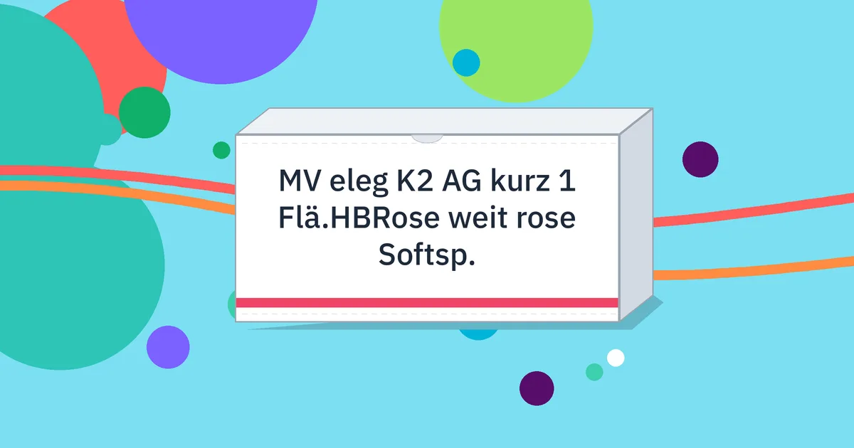 Symbolbild: Packung mit der Aufschrift MV eleg K2 AG kurz 1 Flä.HBRose weit rose Softsp. (PZN 15705918) – Verfügbarkeit und Bezug in Apotheken in Frankfurt am Main