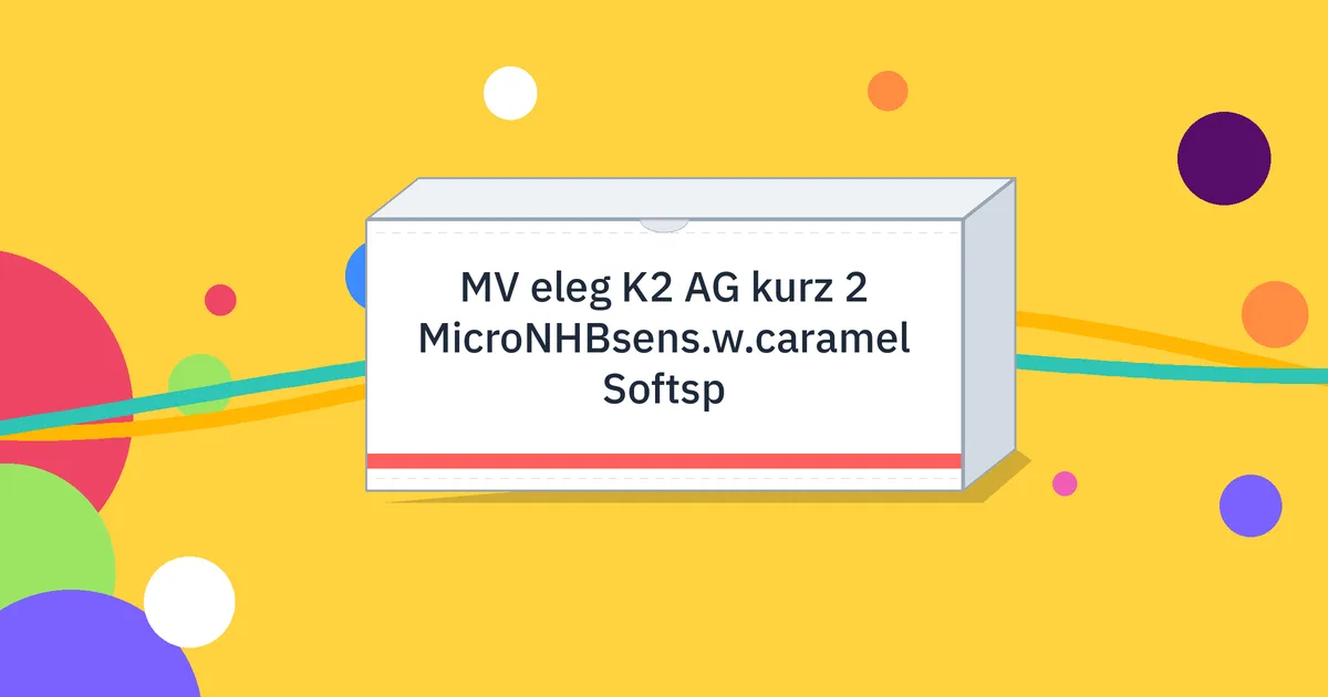 Symbolbild: Packung mit der Aufschrift MV eleg K2 AG kurz 2 MicroNHBsens.w.caramel Softsp (PZN 16069904) – Verfügbarkeit und Bezug in Apotheken in Frankfurt am Main