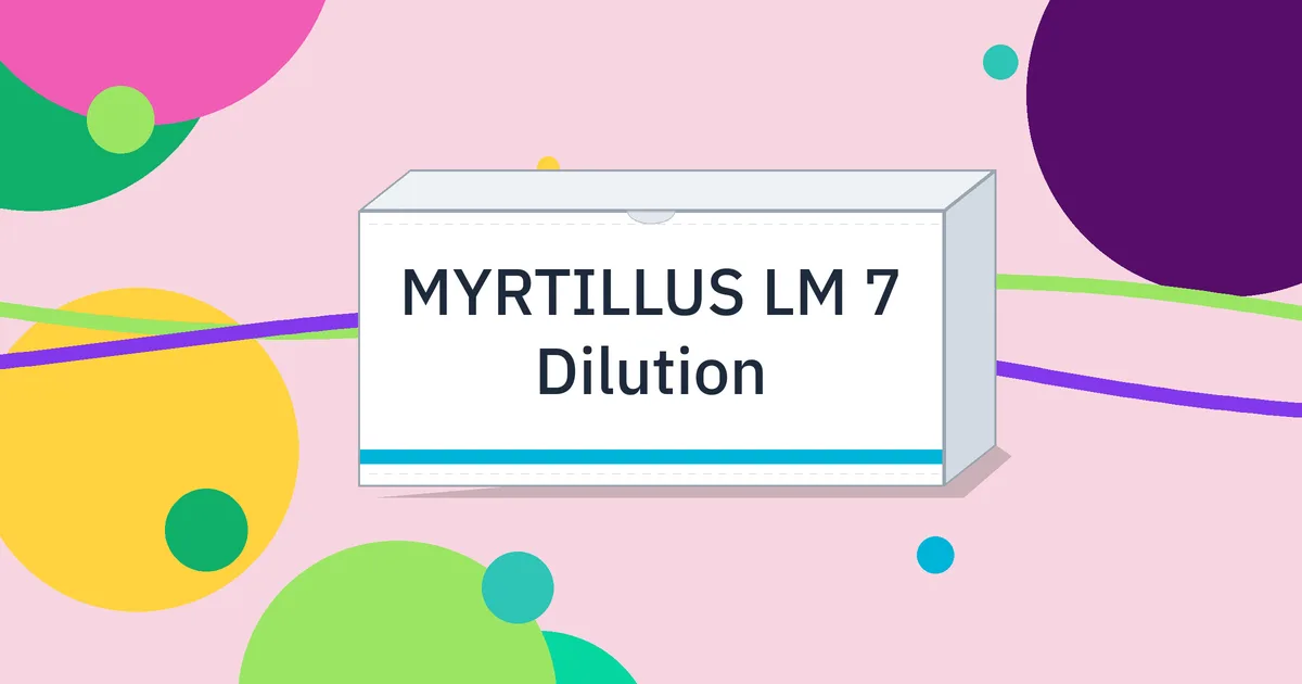 Symbolbild: Packung mit der Aufschrift MYRTILLUS LM 7 Dilution (PZN 13613448) – Verfügbarkeit und Bezug in Apotheken in Frankfurt am Main