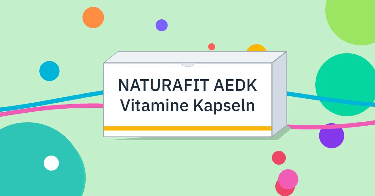 Symbolbild: Packung mit der Aufschrift NATURAFIT AEDK Vitamine Kapseln (PZN 18501257) – Verfügbarkeit und Bezug in Apotheken in Frankfurt am Main