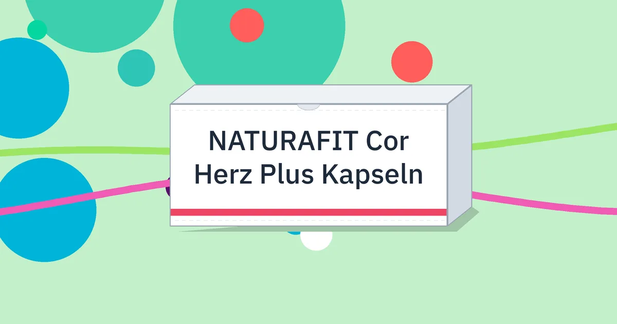Symbolbild: Packung mit der Aufschrift NATURAFIT Cor Herz Plus Kapseln (PZN 02366509) – Verfügbarkeit und Bezug in Apotheken in Frankfurt am Main